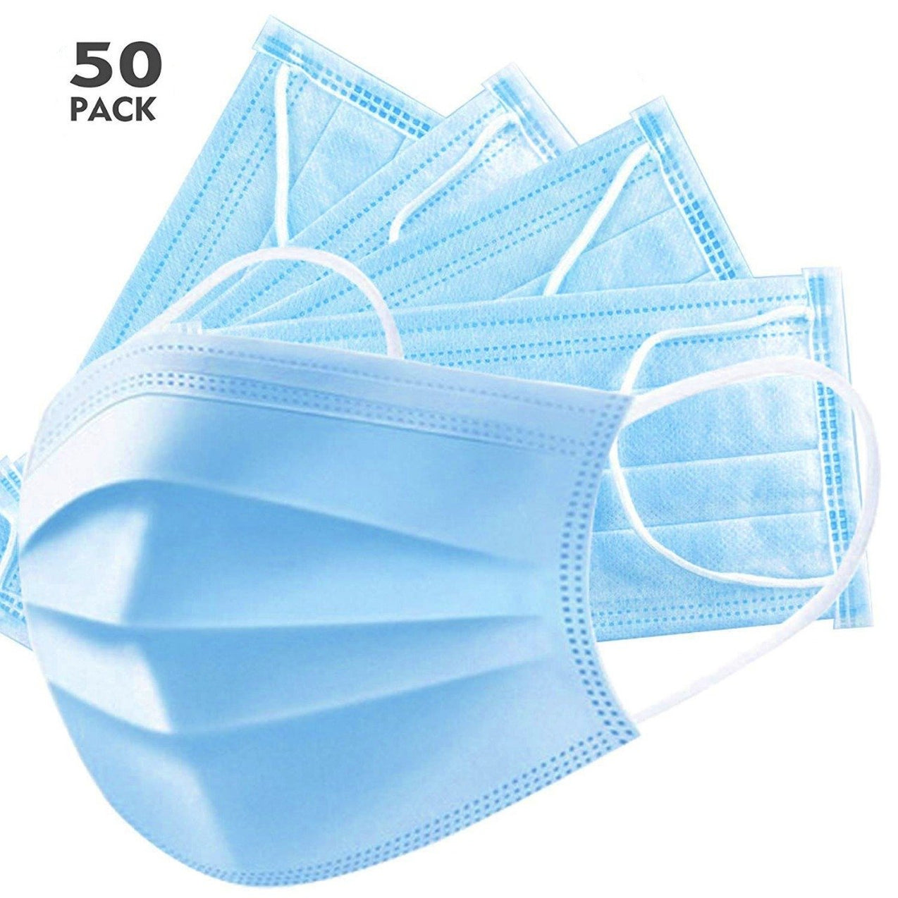 3 ply Disposable face masks - FDA registered - pack of 50 | Great Qual ...